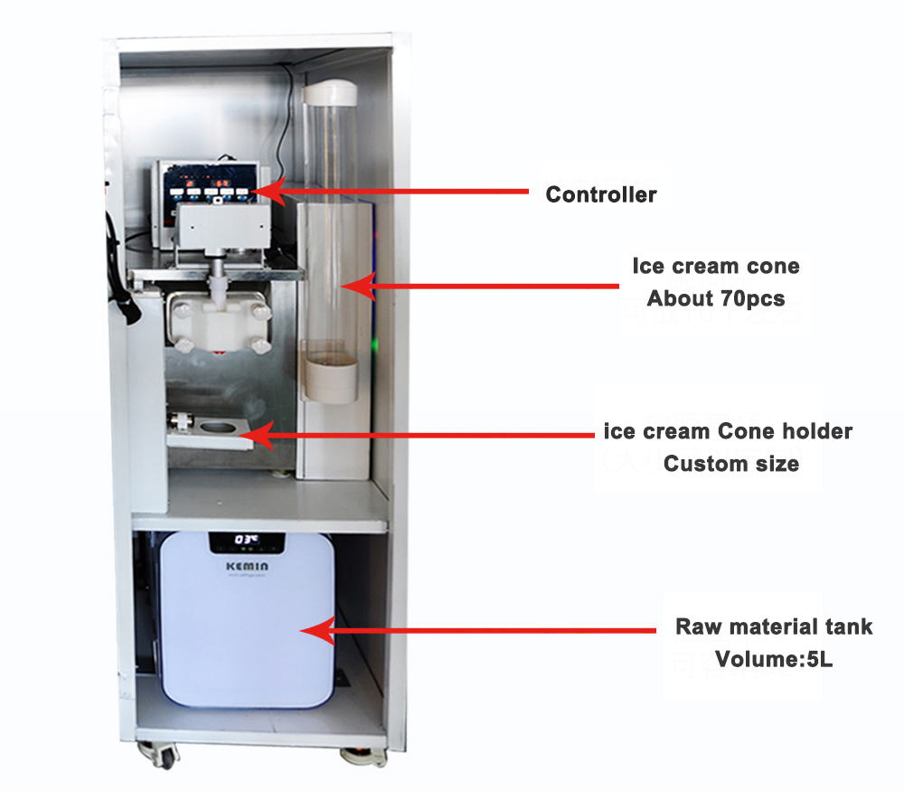 Wholesale Coin Operated Ice Cream Cone Vending Machine in Chinese ...